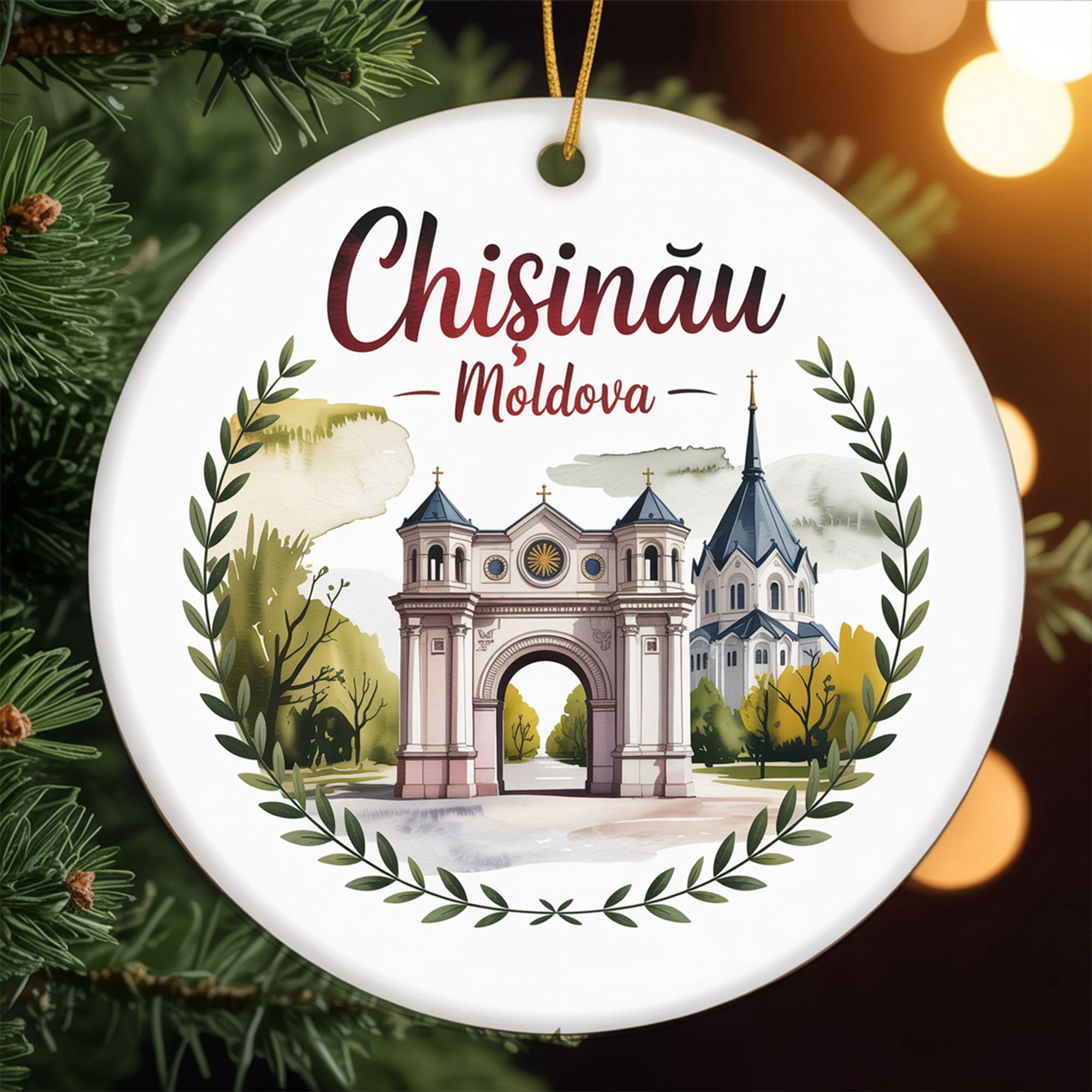 Chișinău, Moldova Ceramic Ornament, Travel Souvenir - Personalized ...