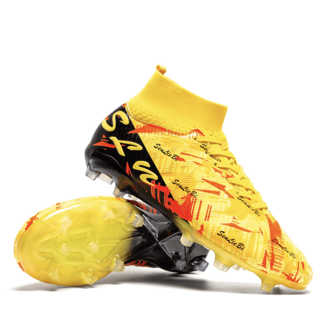 ChiVerve Men's High Top Soccer Shoes AG Long Spikes Adult Football ...