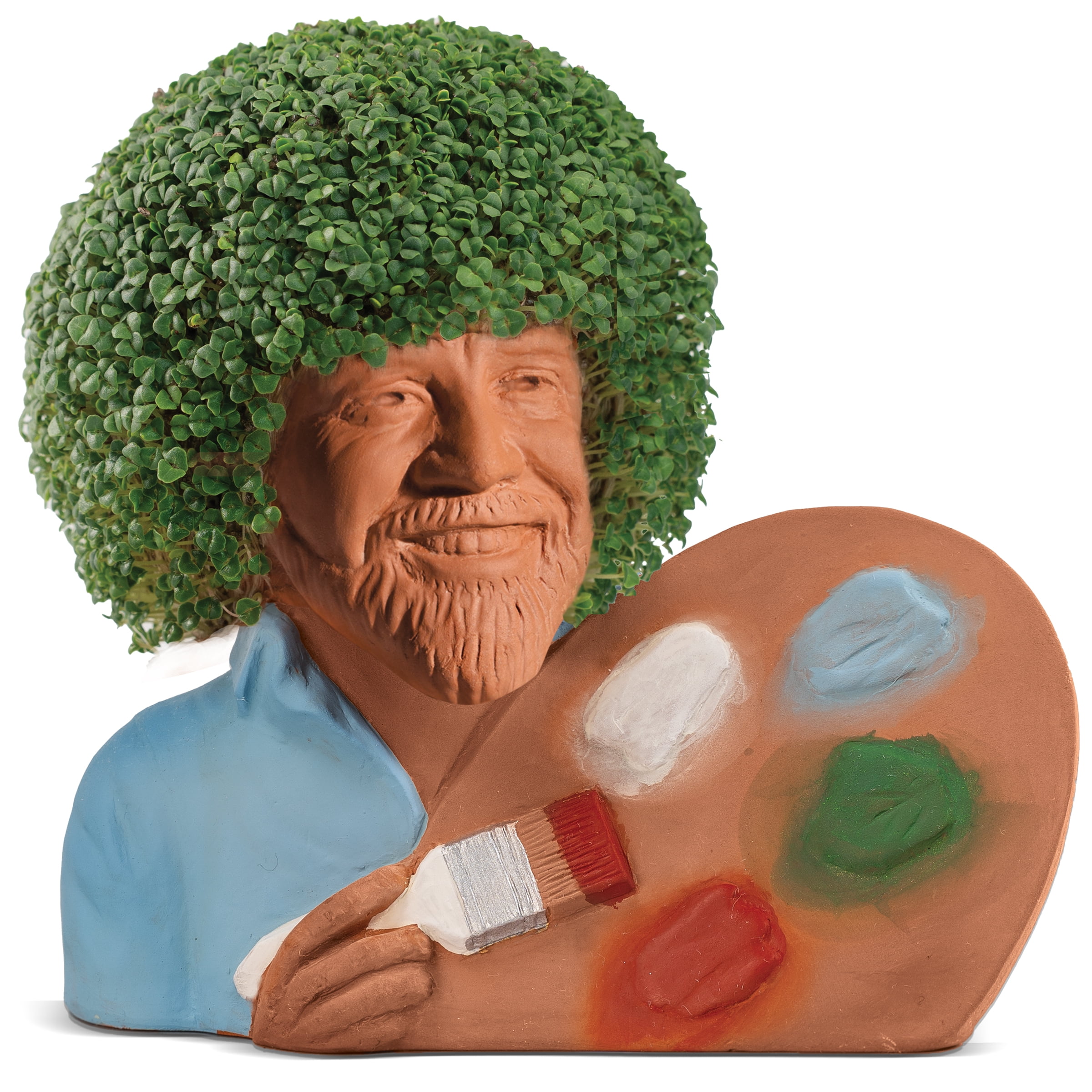 Bob Ross with Paint Palette Chia Pet Handmade Decorative Planter by JEI ...