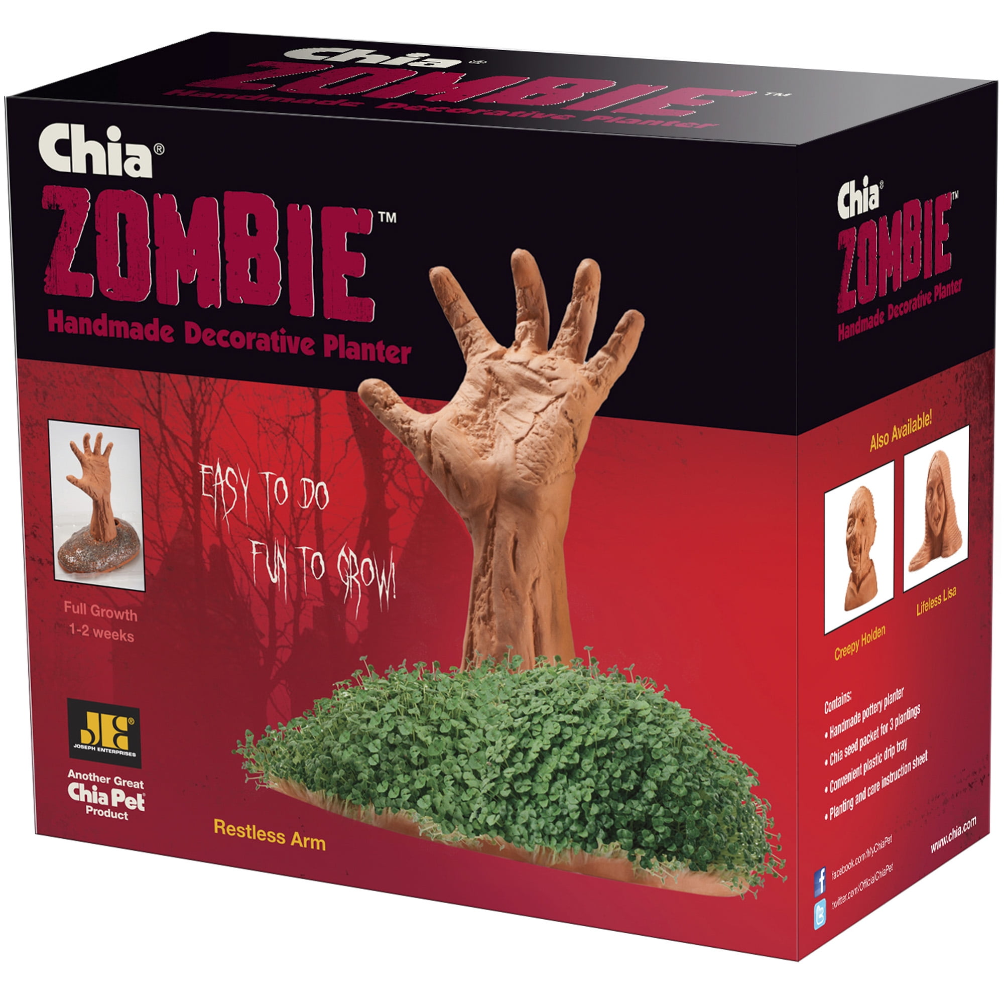 Chia Zombie Restless Arm Decorative Indoor Planter, Includes Chia Seeds ...