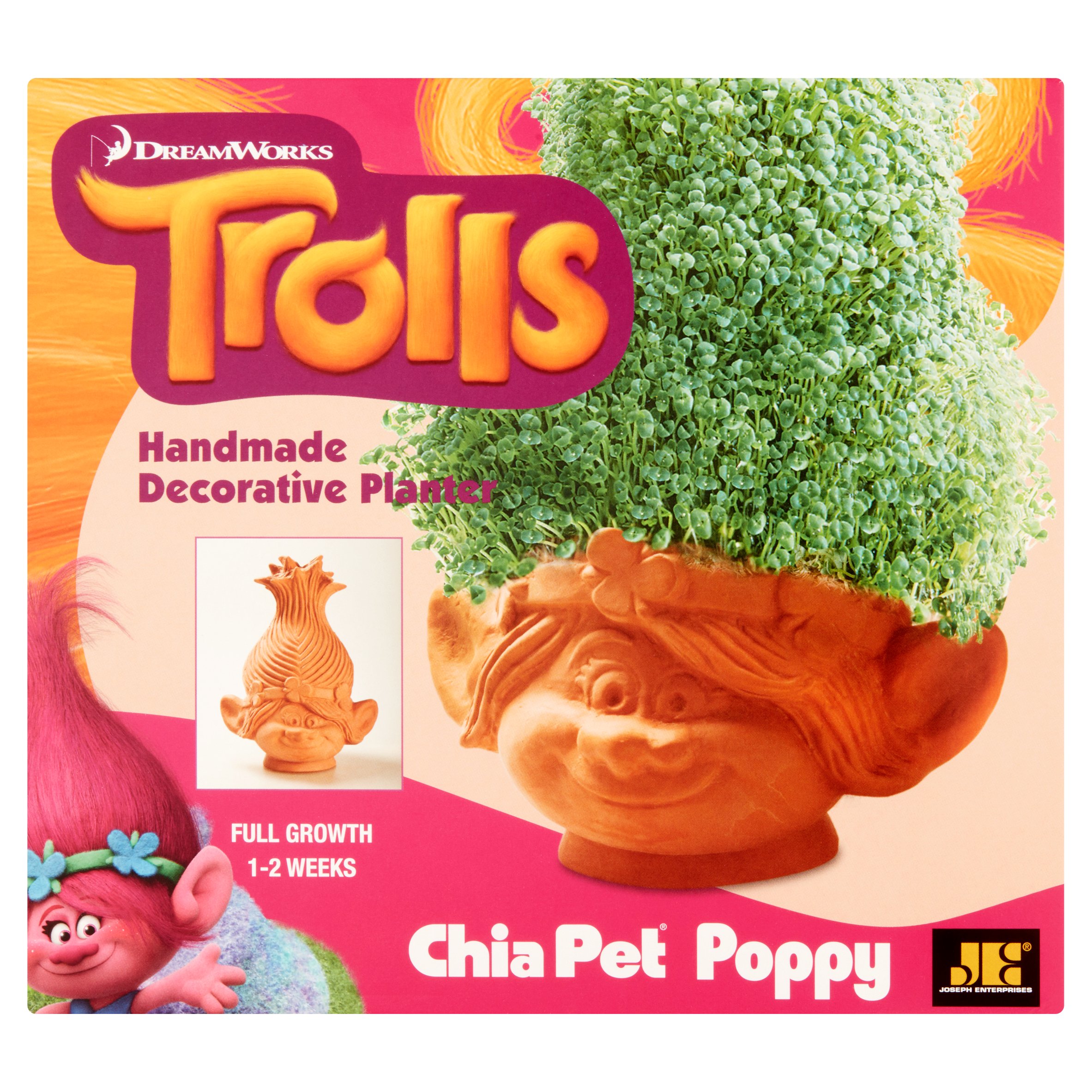 Chia Pet Poppy (Trolls) - Decorative Pot Easy to Do Fun to Grow Chia ...