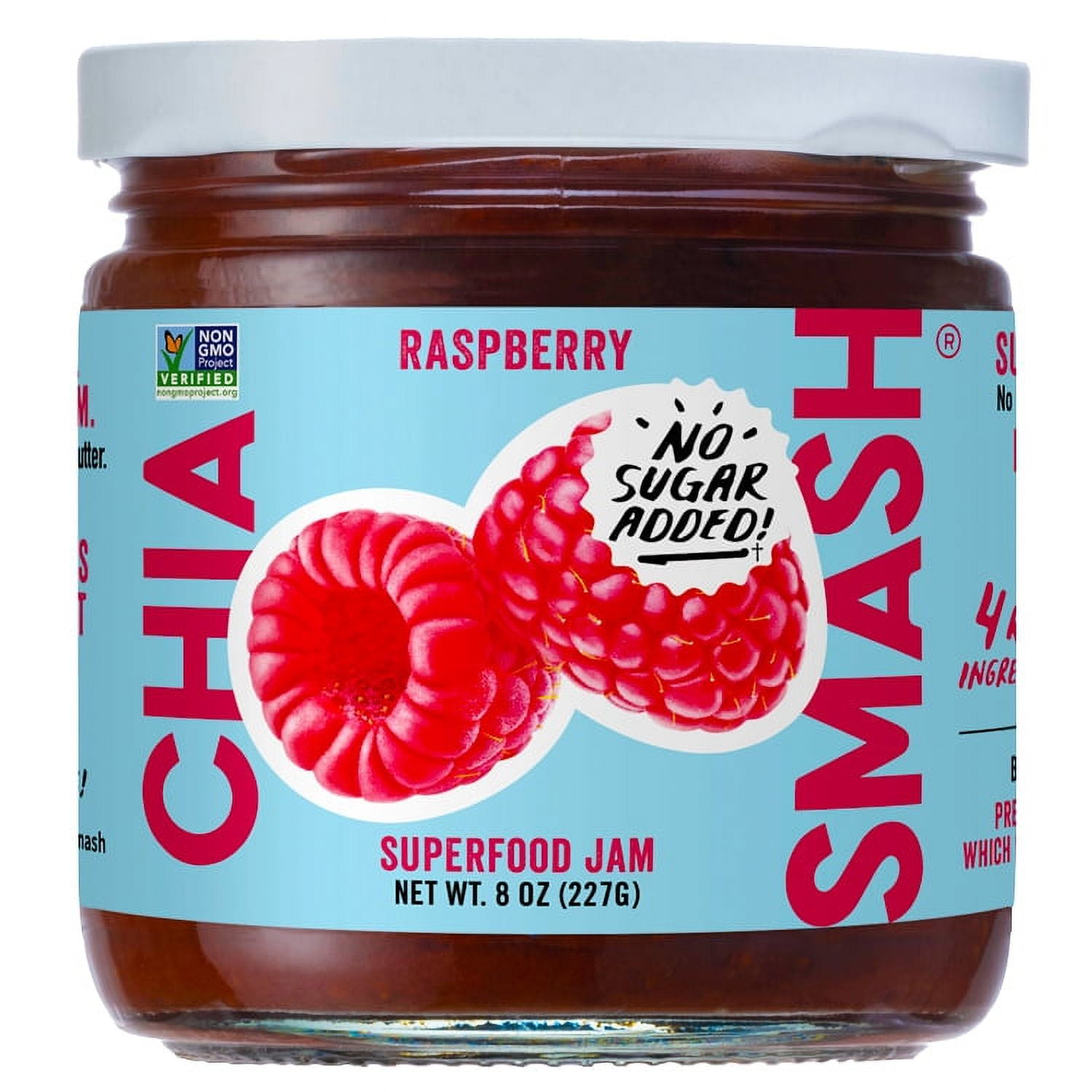Chia Smash: Chia Raspberry Jam, 8 Oz - Walmart.com