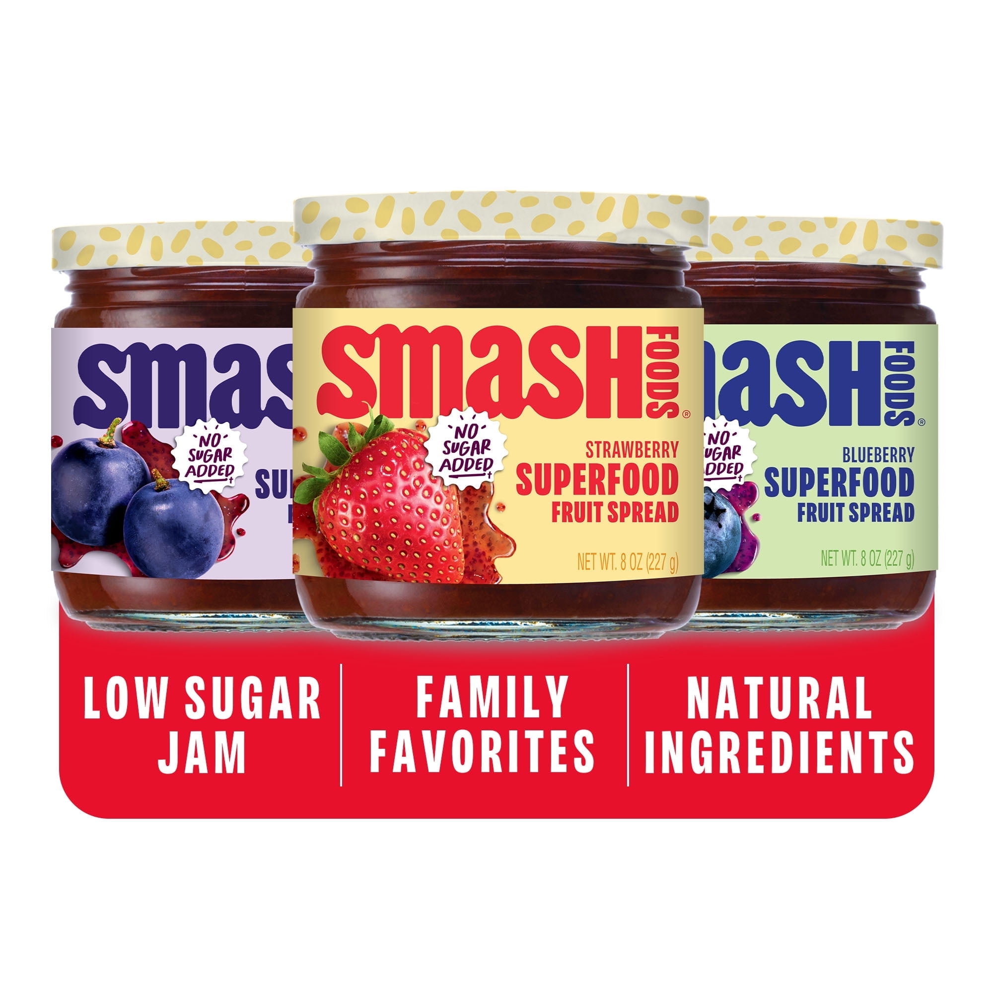 Smash Foods Family Favorites Variety 3-Pack â€“ No Sugar Added, Low ...