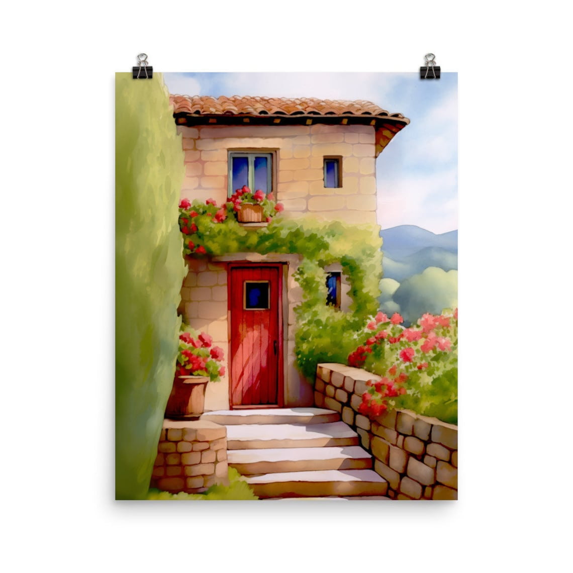 Chianti Tuscany Print, Italian Cottage Wall Art, Countryside Print ...