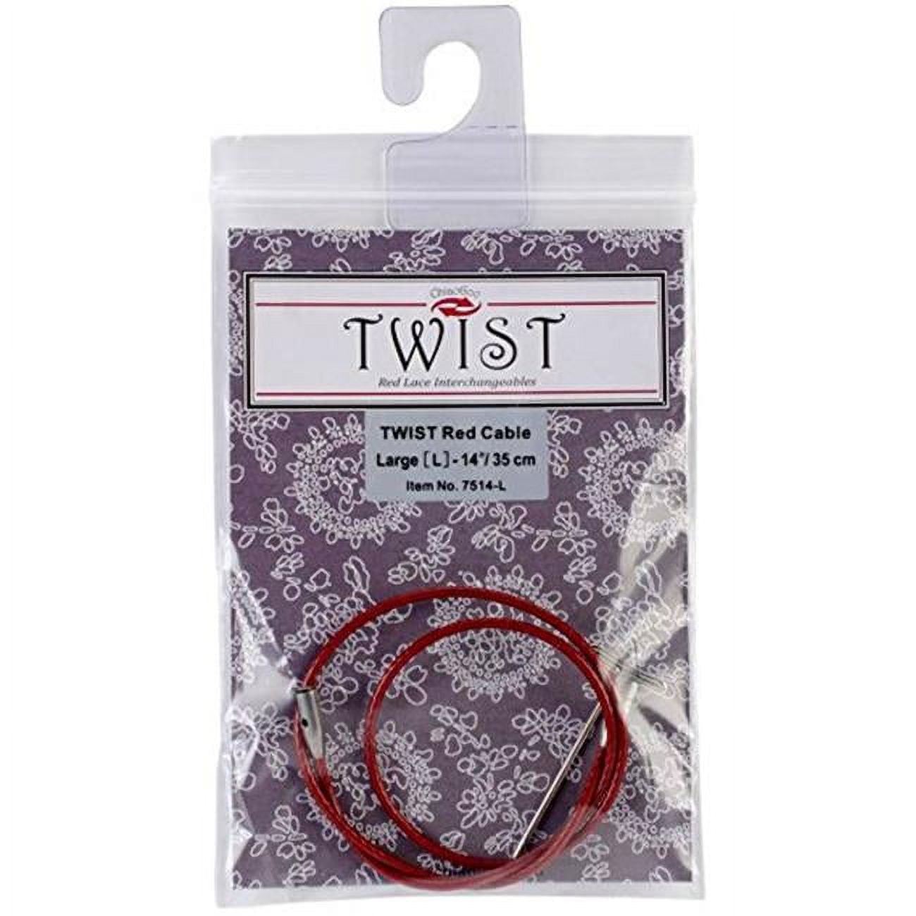 ChiaoGoo 7514-L 14 in. with Key for Twist Red Lace Interchangeable ...