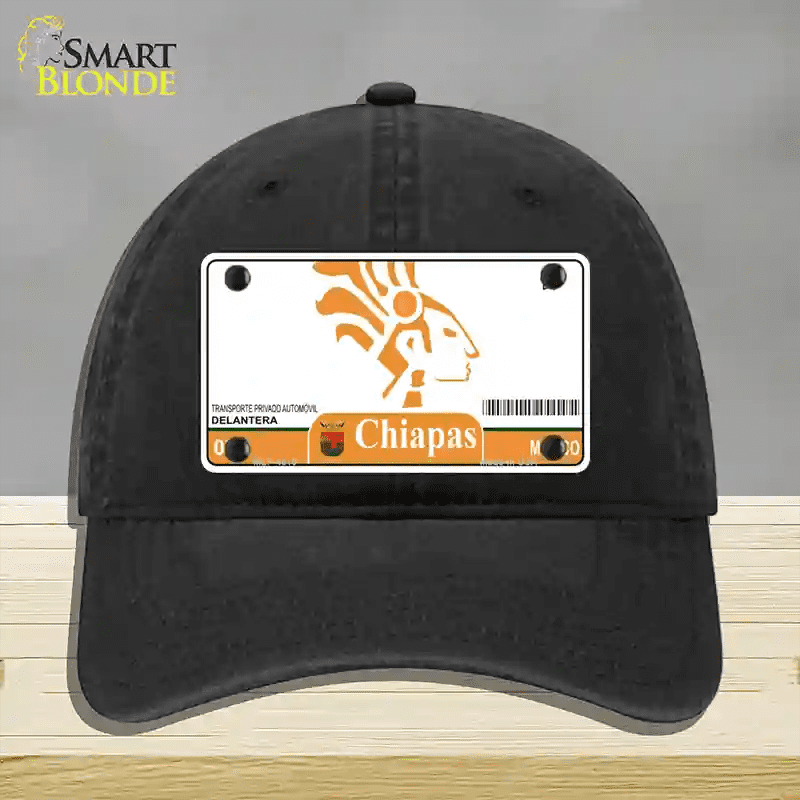 Chiapas Mexico Novelty License Plate Hat Unconstructed Cotton Black - Walmart.com