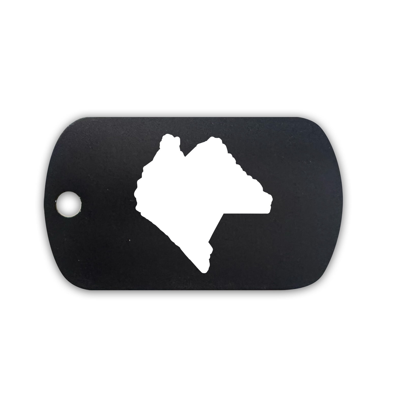 Chiapas State Shaped V2 GI Dog Tag Aluminum Keychain outlined cs chis ...