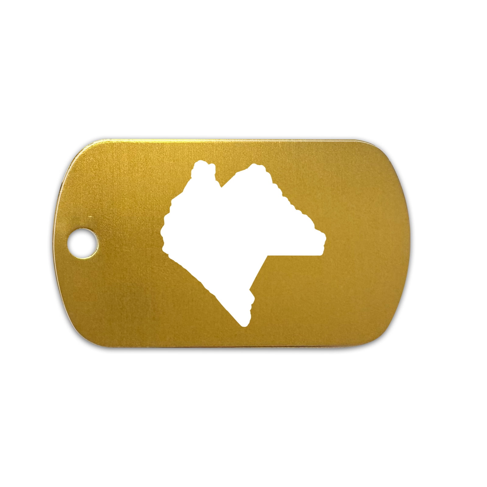 Chiapas State Shaped V2 GI Dog Tag Aluminum Keychain outlined cs chis ...