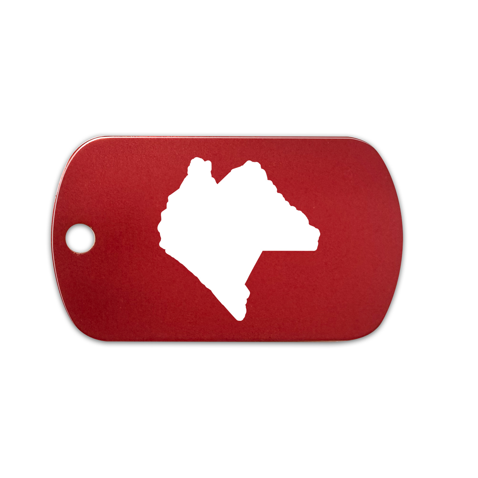 Chiapas State Shaped V2 GI Dog Tag Aluminum Keychain outlined cs chis ...