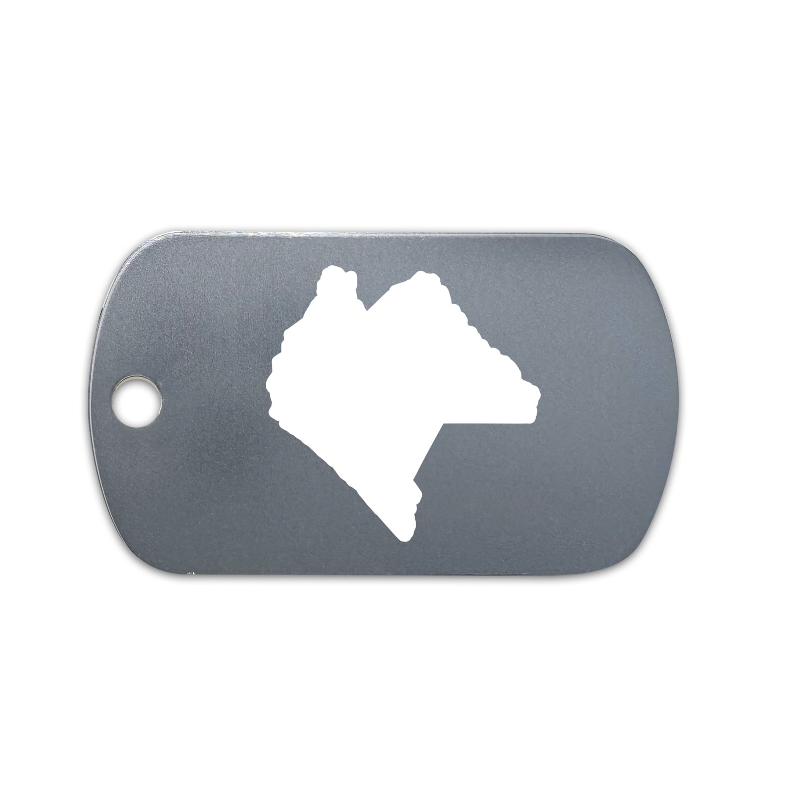 Chiapas State Shaped V2 GI Dog Tag Aluminum Keychain outlined cs chis ...