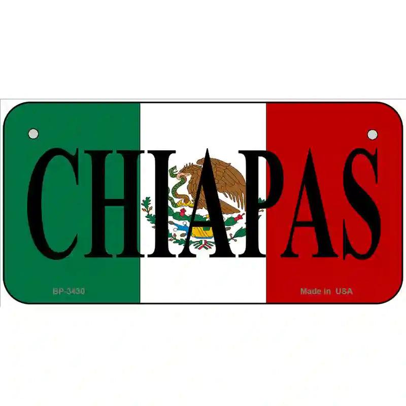 Chiapas on Mexico Flag Metal Novelty License Plate 6" x 3" Bicycle ...