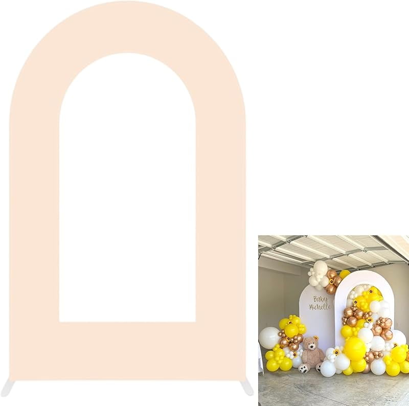 Chiara Backdrop Arched Wall 4x7Ft Metal Arch Backdrop Stand and Spandex ...