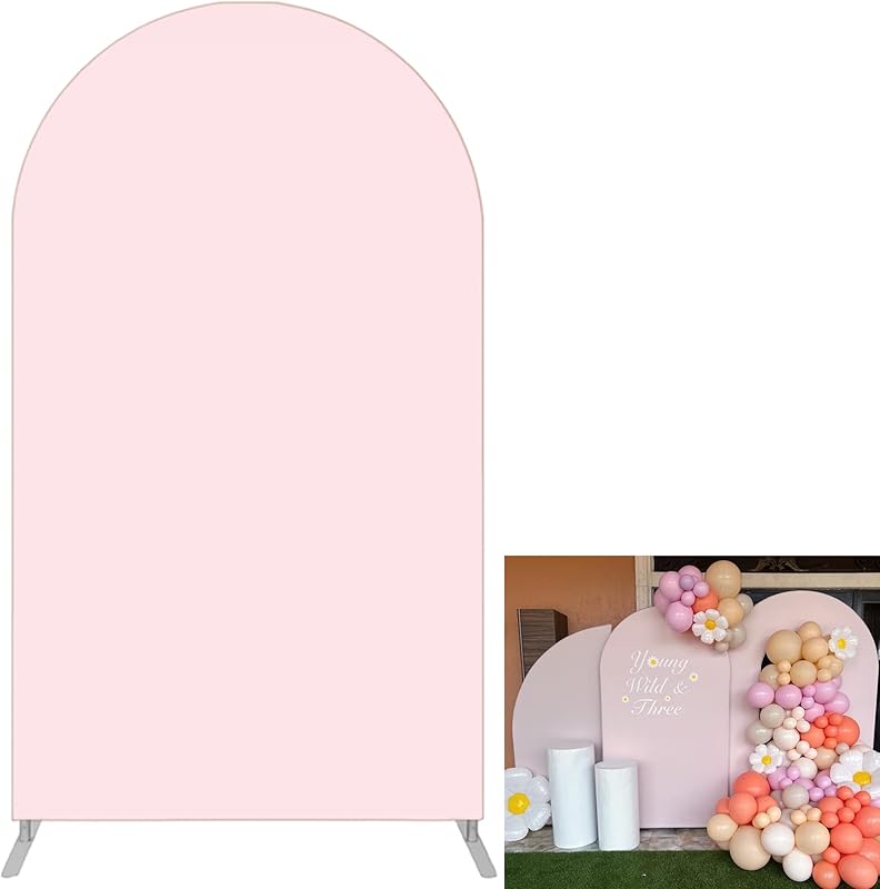 Chiara Backdrop Arched Wall 4x7Ft Metal Arch Backdrop Stand and Spandex ...
