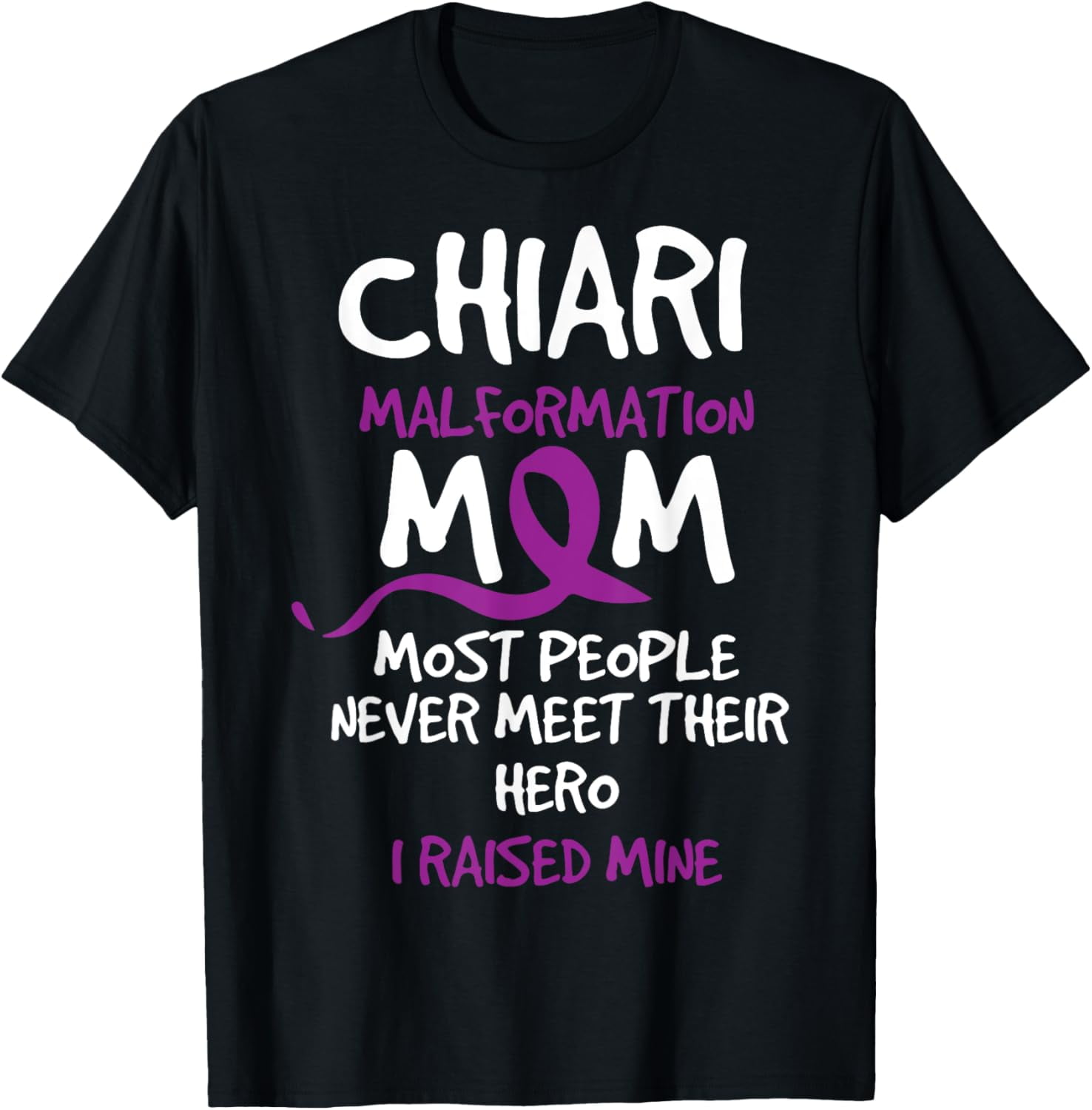 Chiari Malformation Awareness - Brain Purple Ribbon - Chiari T-Shirt ...