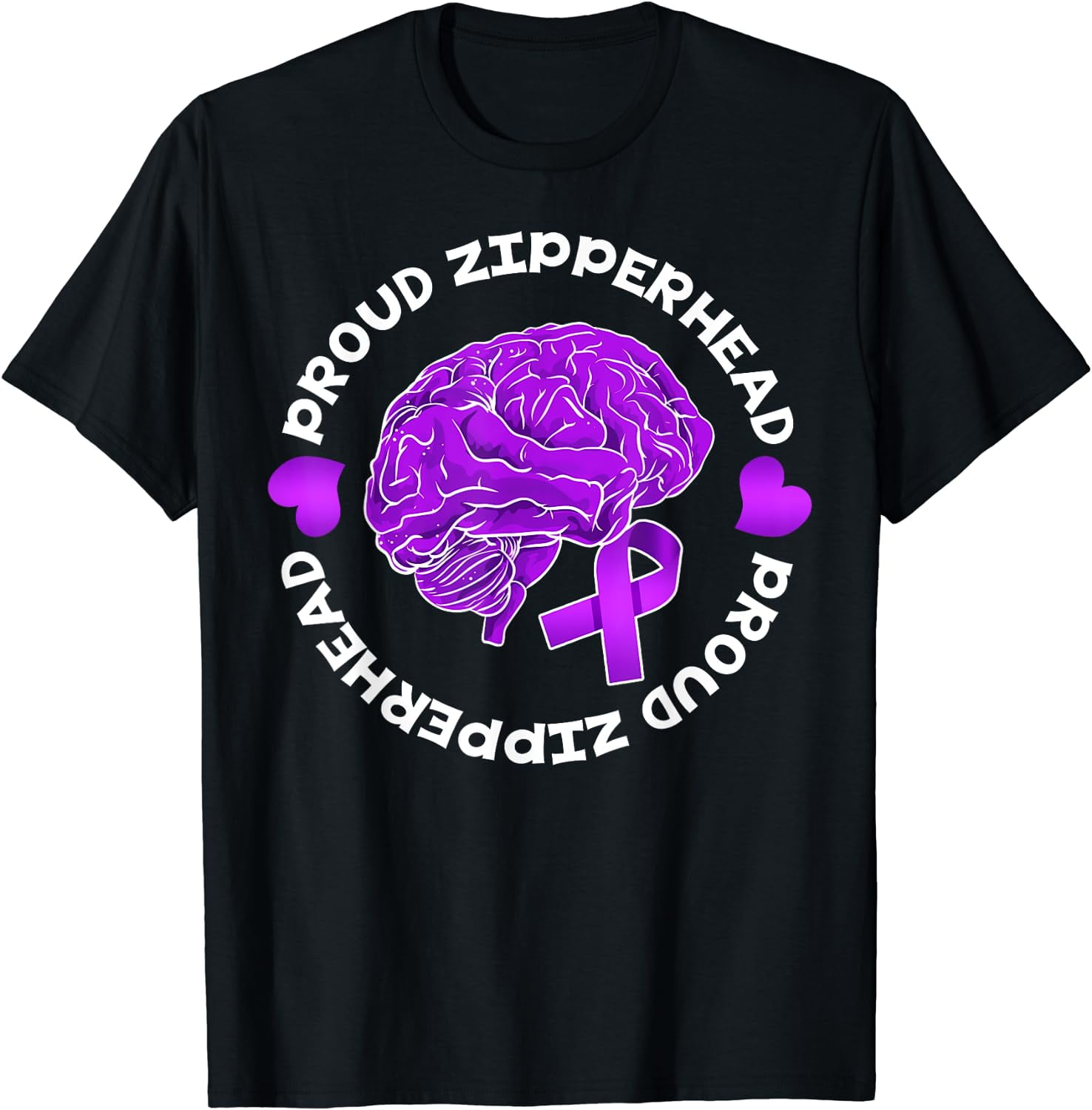 Chiari Malformation Awareness Quote: Proud Zipperhead T-Shirt - Walmart.com