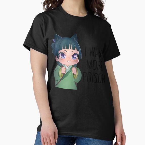 Chibi Anime Girl Cat Ears I WANT MORE POISON T-Shirt H2138, for Unisex ...