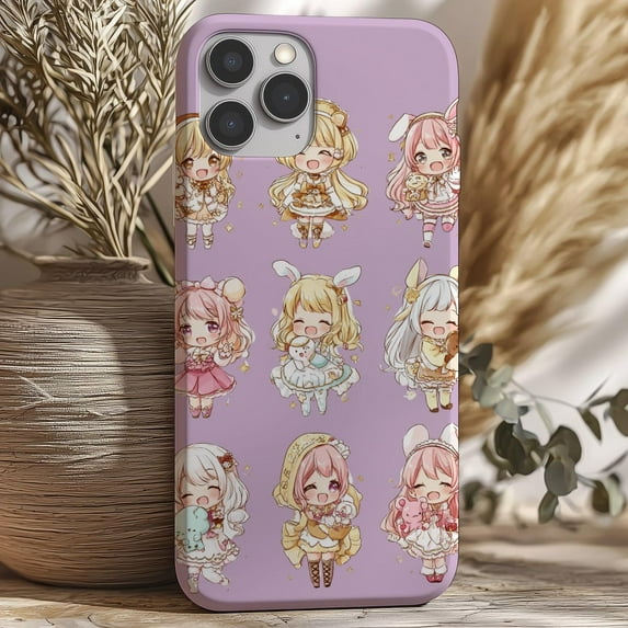 Chibi Anime Pastel Aesthetic Cute Style Phone Case 17 11 12 13 14 15 16 ...