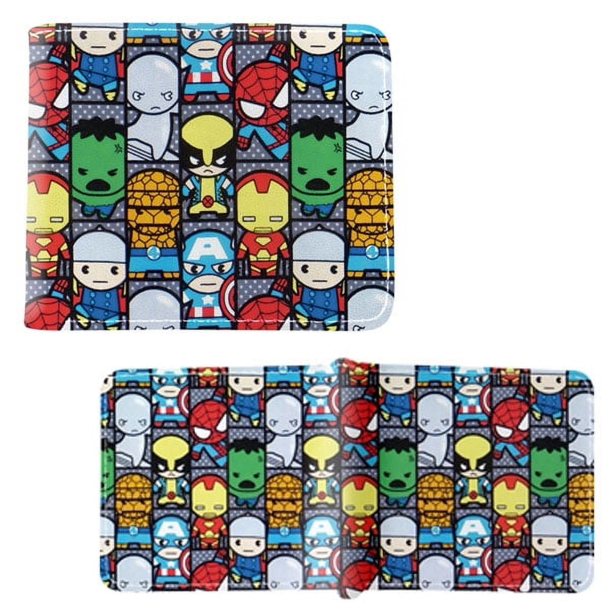 Chibi Avengers Pattern - Marvel Universe 4x5" Bi-Fold Wallet - Walmart.com