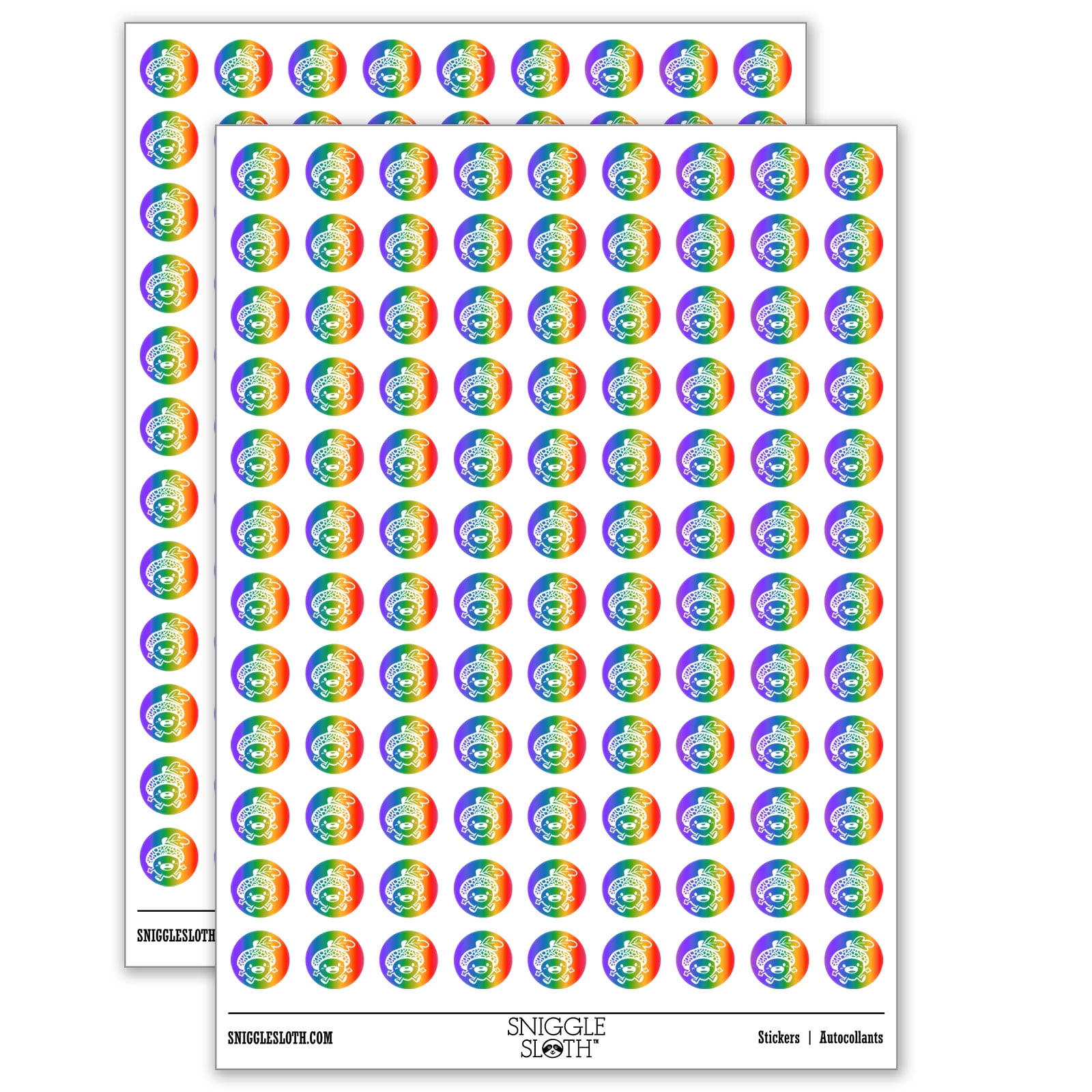 Chibi Baby Acorn Cute Oak Tree Leaf 200+ Round Stickers - Gloss Finish ...