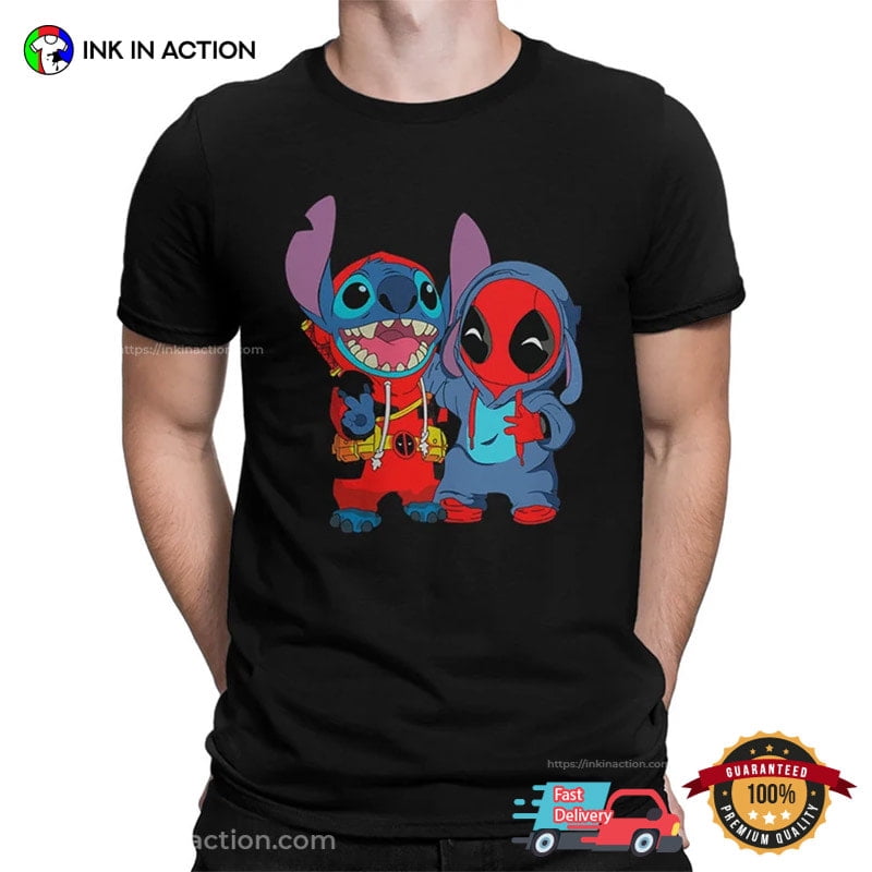 Chibi Deadpool And Stitch Best Friends Deadpool T-shirt - Walmart.com