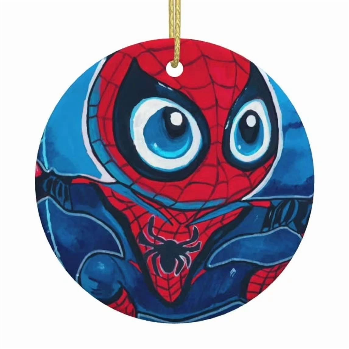 Chibi Fan Art – Colorful Superhero kriStmAs Tree 2D Ceramic Ornament ...
