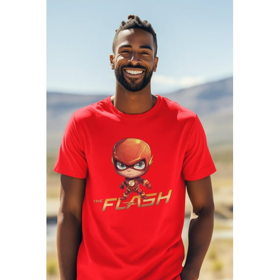 Chibi Flash Tshirt, Barry Allen t-shirt, DC tshirt, tee, shirt, Chibi ...