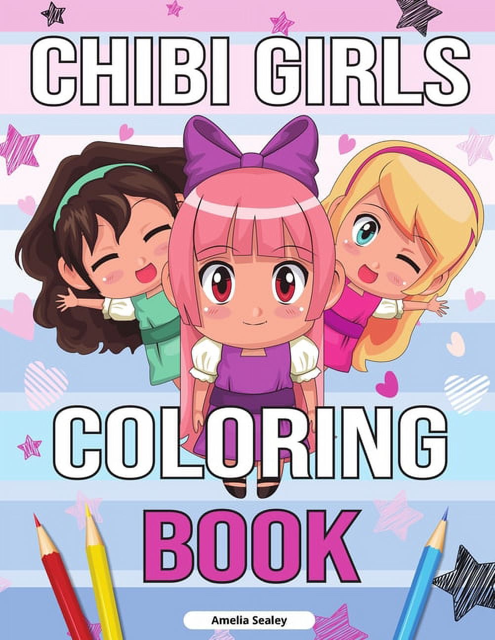 Chibi Girls Cute Coloring Book for Kids: Kawaii Girls Coloring Book for ...