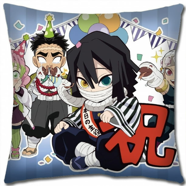 Chibi Iguro Obanai - Demon Slayer 16.5" Decorative Pillow Case ...