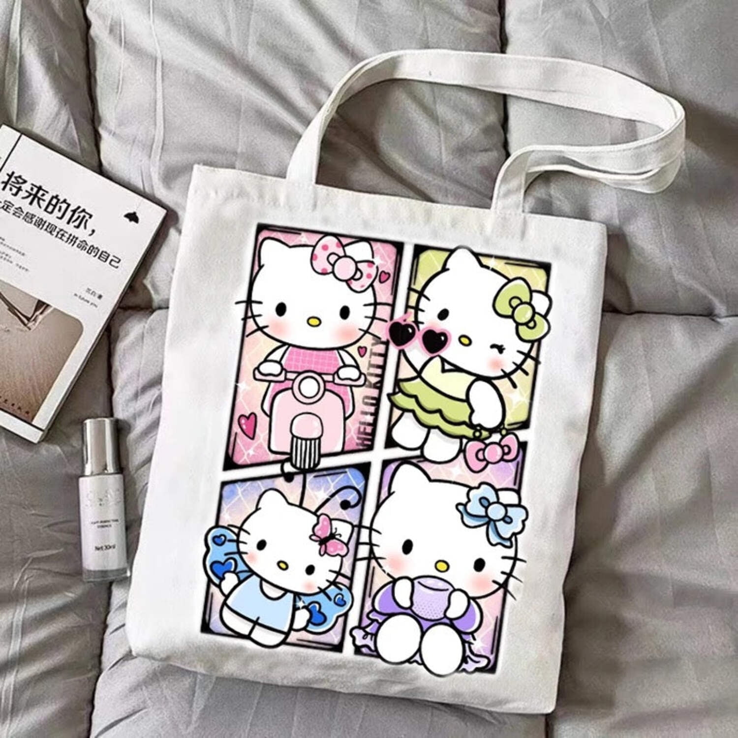 Chibi Kawaii Cartoon Anime Canvas Tote Bag - Walmart.com