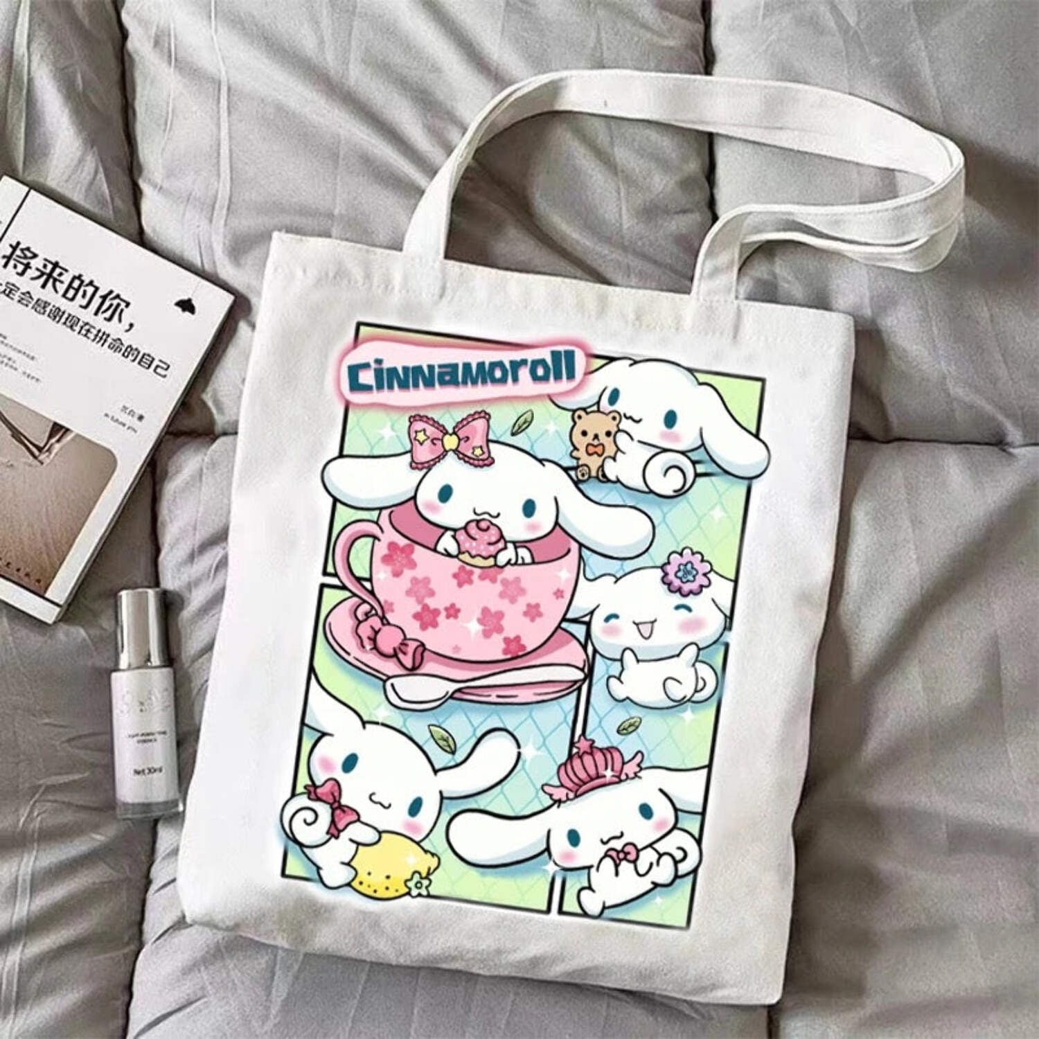 Chibi Kawaii Cartoon Anime Canvas Tote Bag - Walmart.com