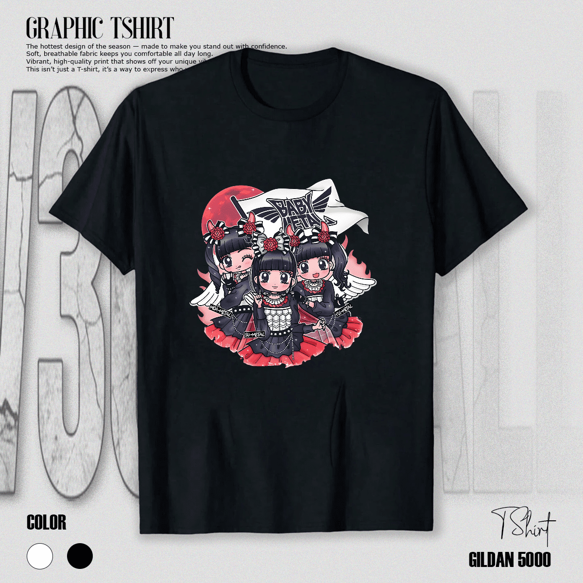 Chibi Kawaii Cute Japanese Heavy Metal Band Cartoon Graphic Apparel ...