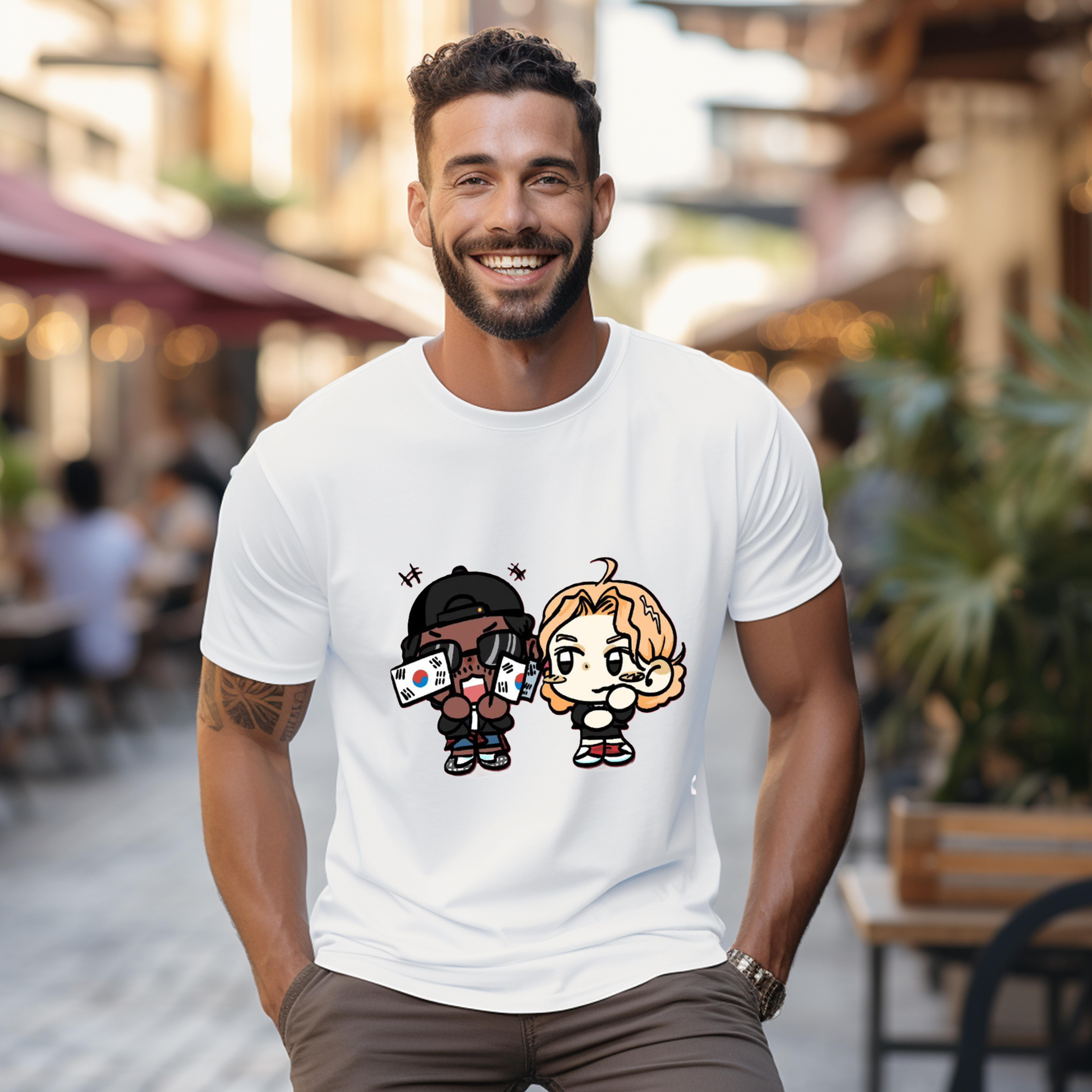 Chibi Korean Flags SHIRT/SWEATSHIRT/HOODIE - Cute Couple Tee - Walmart.com