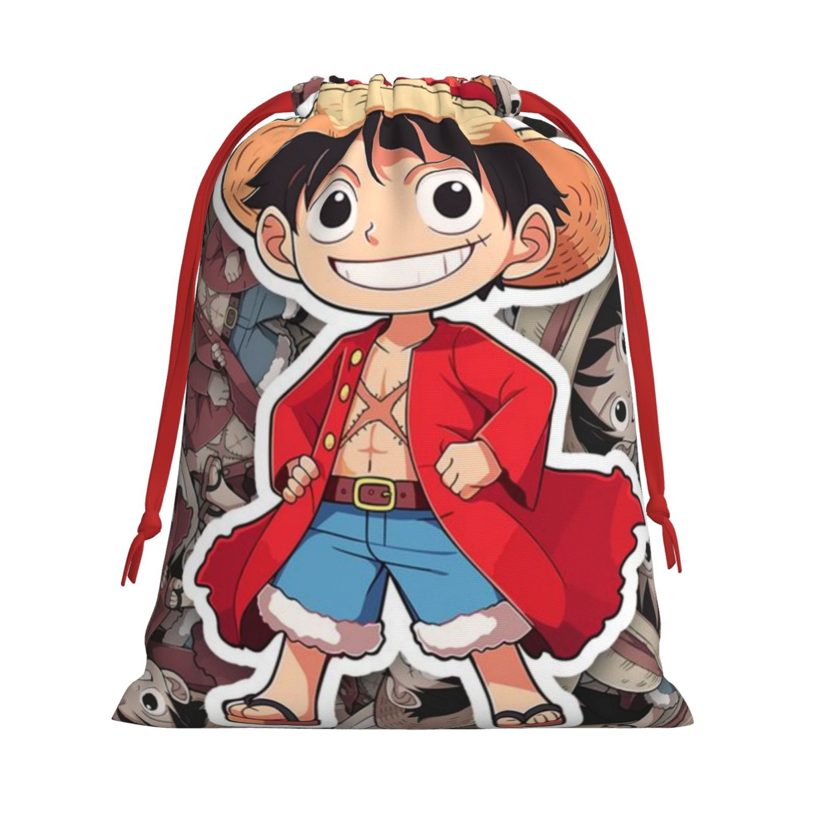 Chibi Luffy Sticker Drawstring Bag For Kids Adults Gifts Drawstring ...