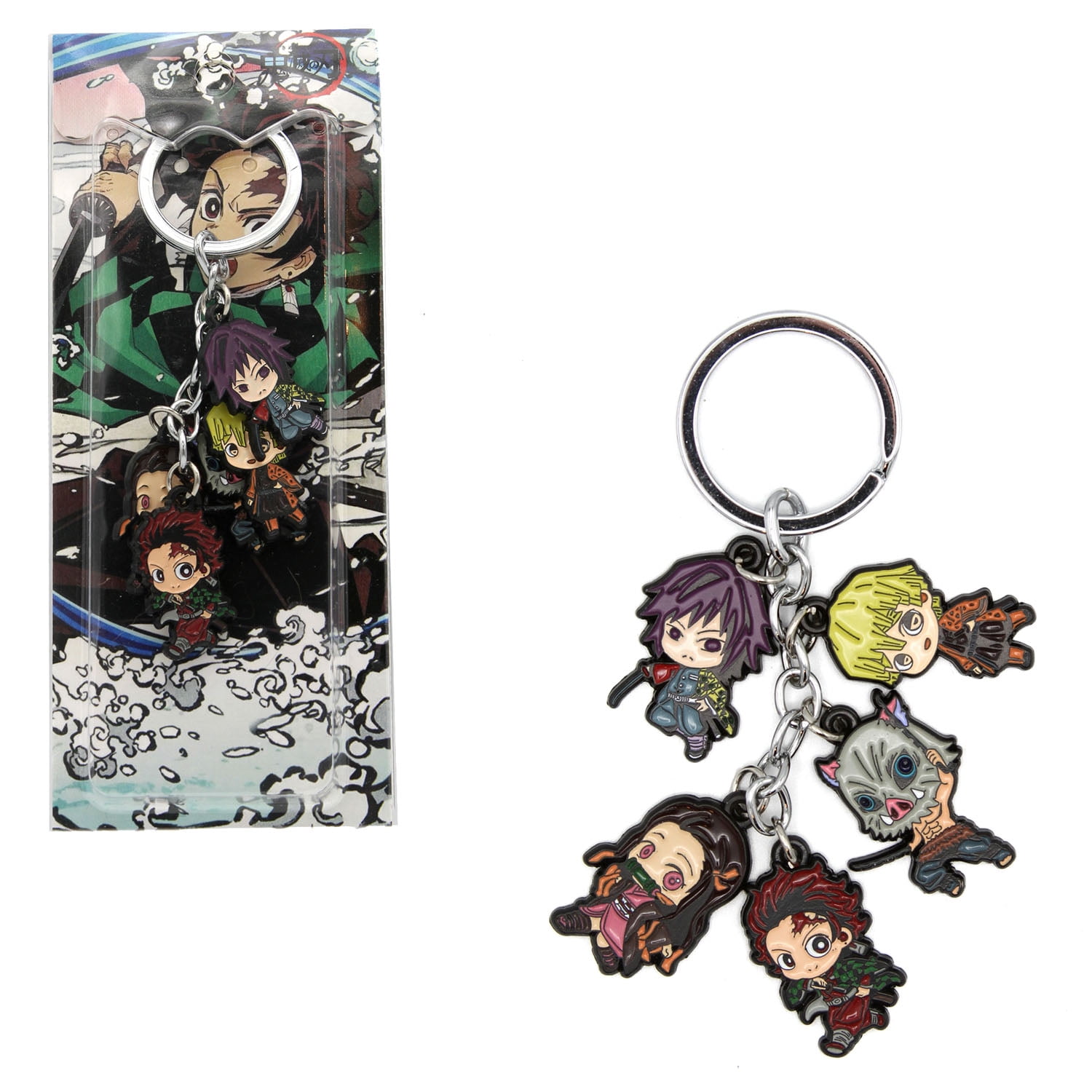 Chibi Main Characters - Demon Slayer 1" Keychain 5 pc. Pendant ...
