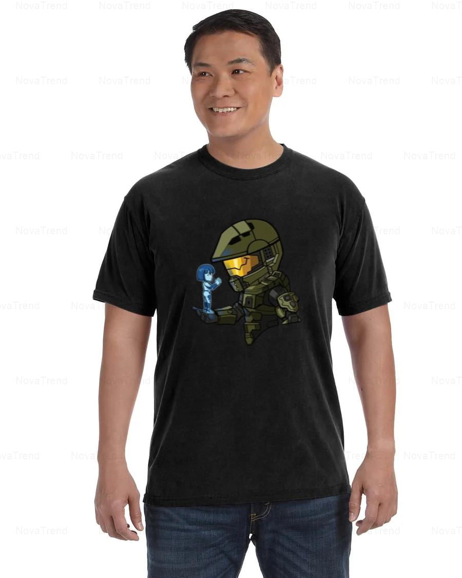 Chibi Master Chief and Cortana Comfort Coler T-Shirt with Cute Art ...