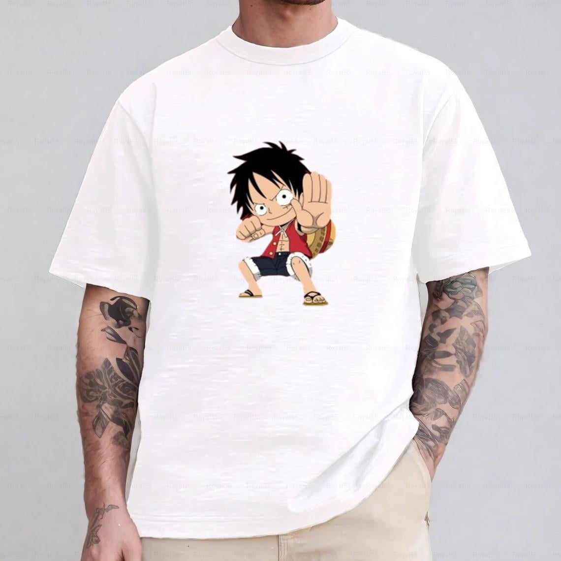 Chibi Monkey D. Luffy Gear 2 Anime Fan T-Shirt, for men & women, up to ...