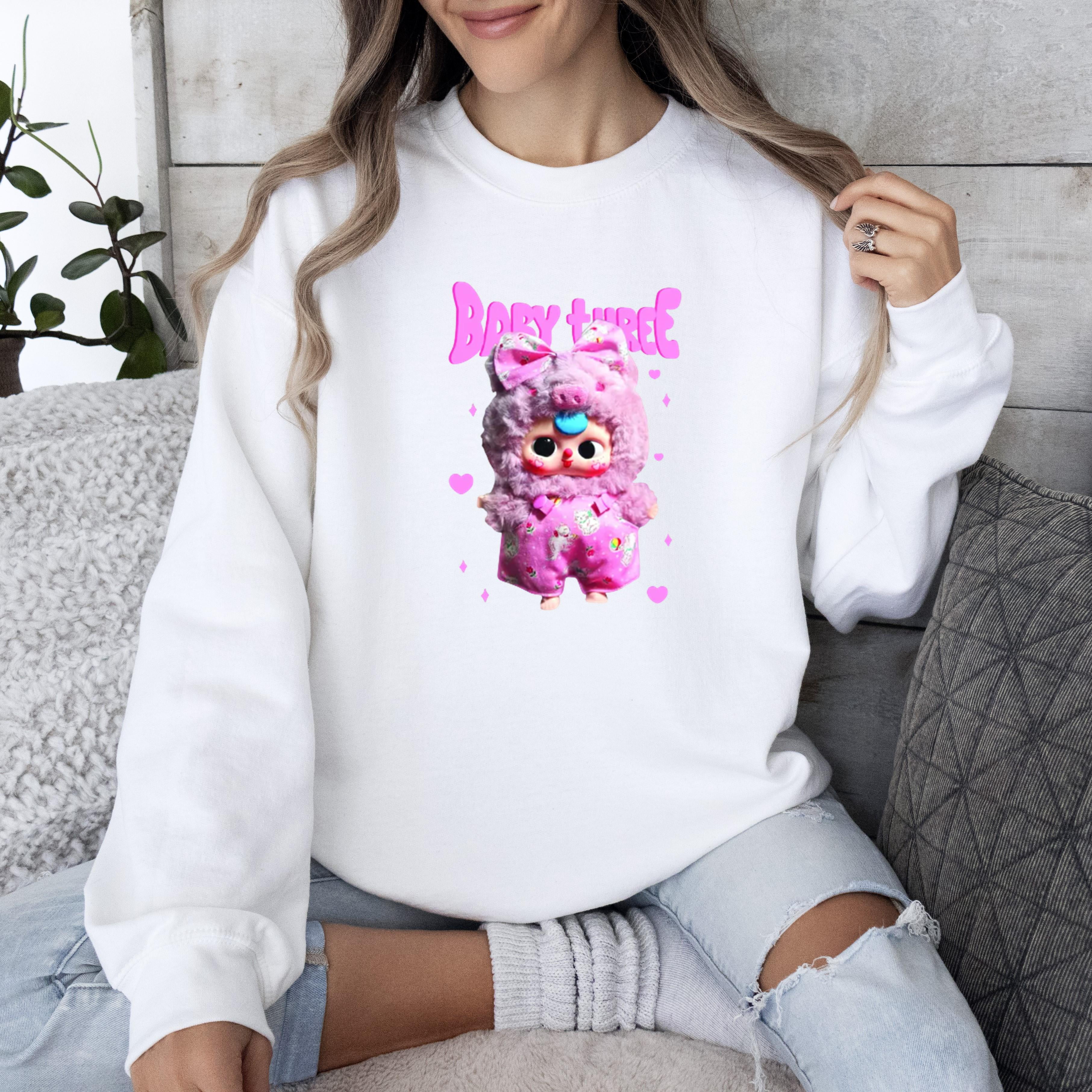 Chibi Pink Baby Three Adorable Sweatshirt, for men & women, up to size ...