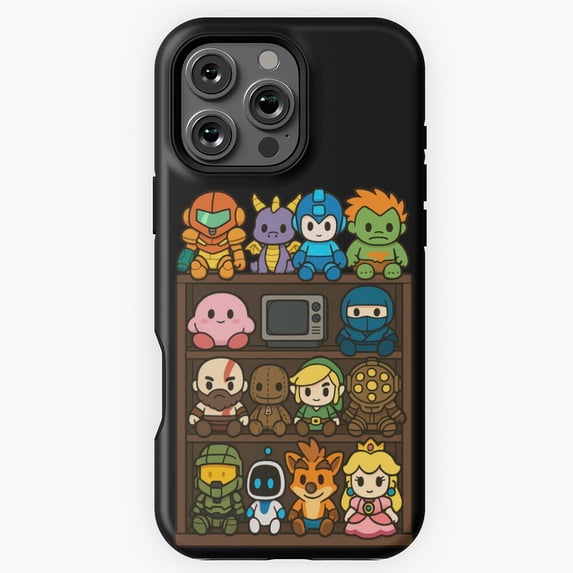 Chibi Plush Toys Gaming Artwork iPhone Case 17 16 15 14 13 12 11 Pro ...