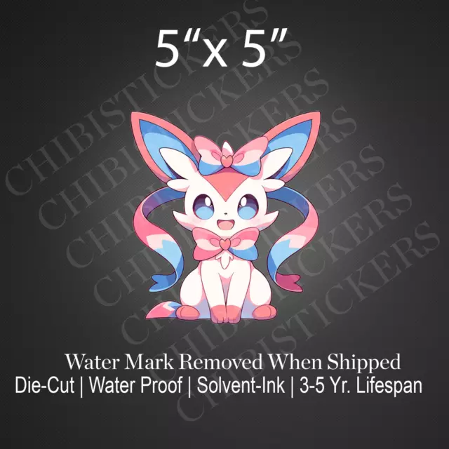 Chibi Pokemon Sylveon Sticker Vinyl Sticker Waterproof Umbreon Espeon ...