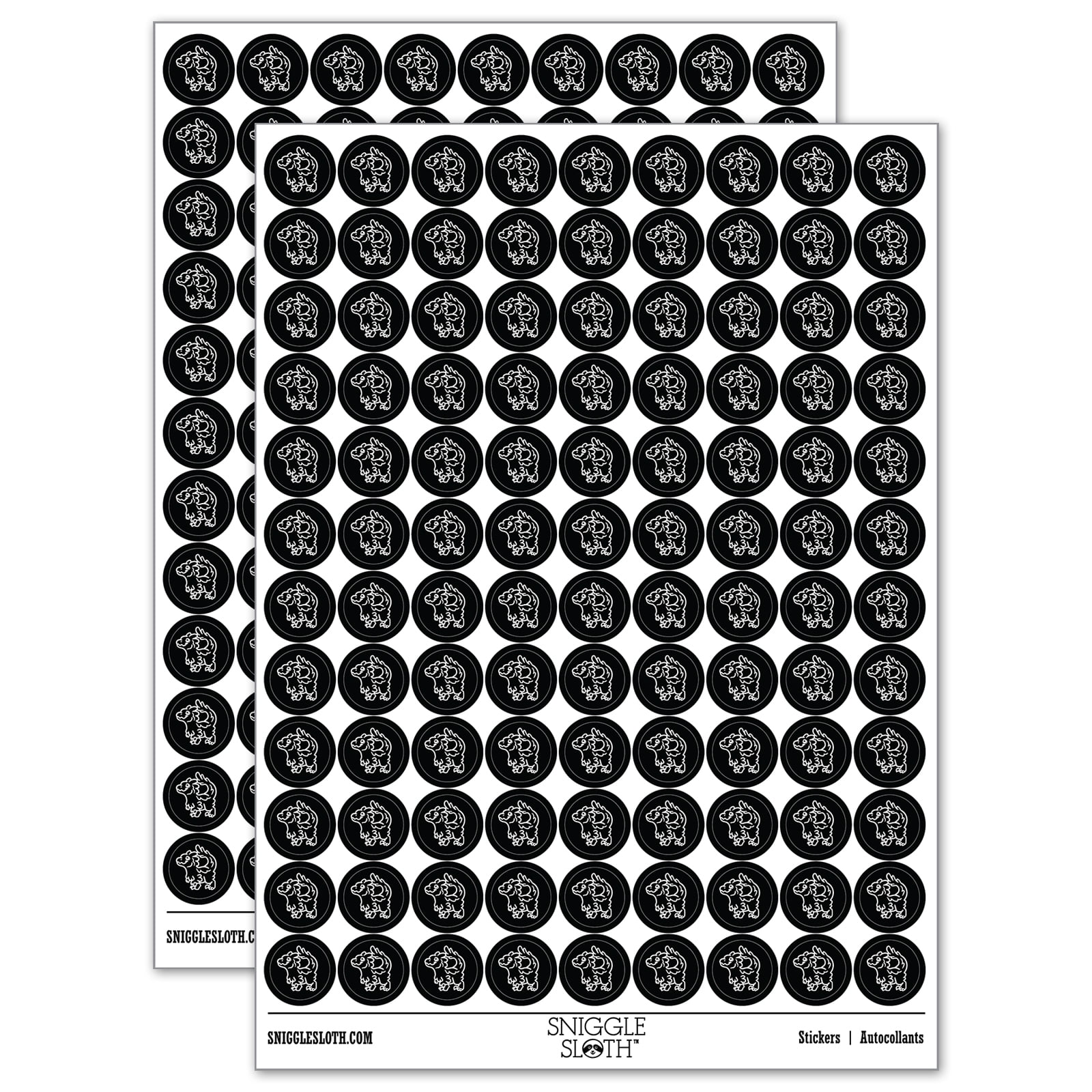 Chibi Raptor Feathered Velociraptor Dinosaur 200+ Round Stickers ...