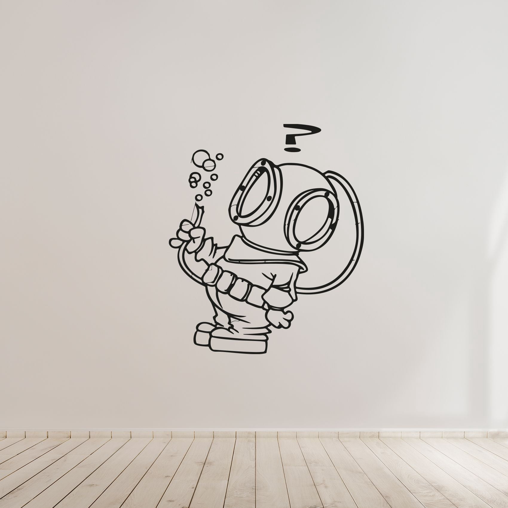 Chibi Scuba Diver Silhouette Cute Scuba Diver Drawing Underwater ...