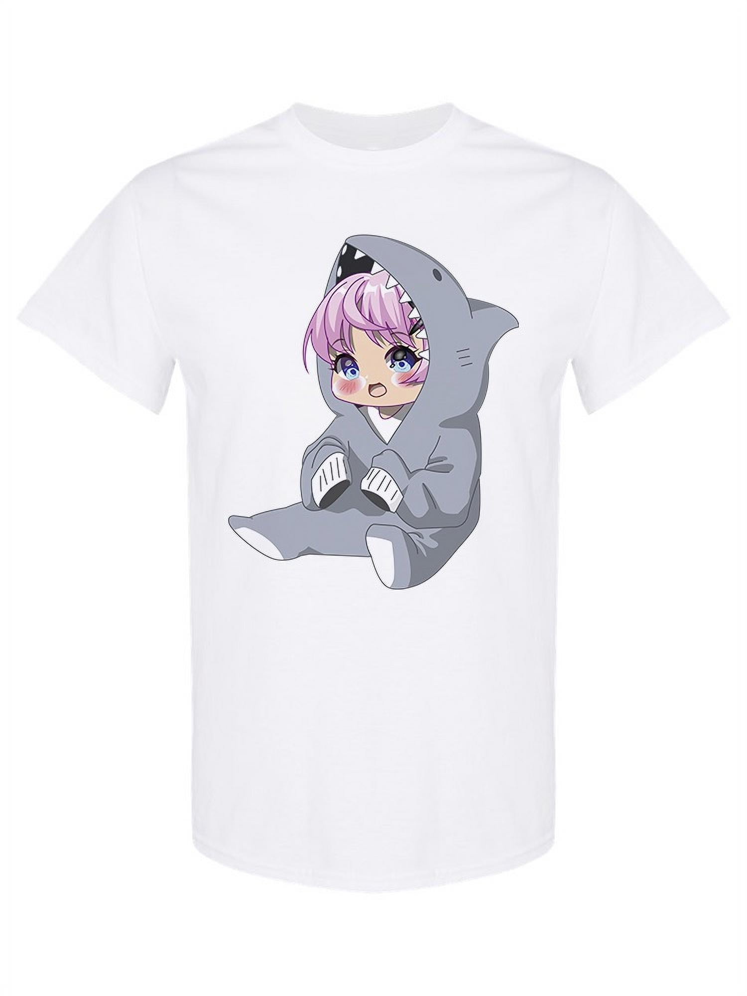 Chibi Shark Girl T-Shirt Women -Image by Shutterstock, Female Large ...
