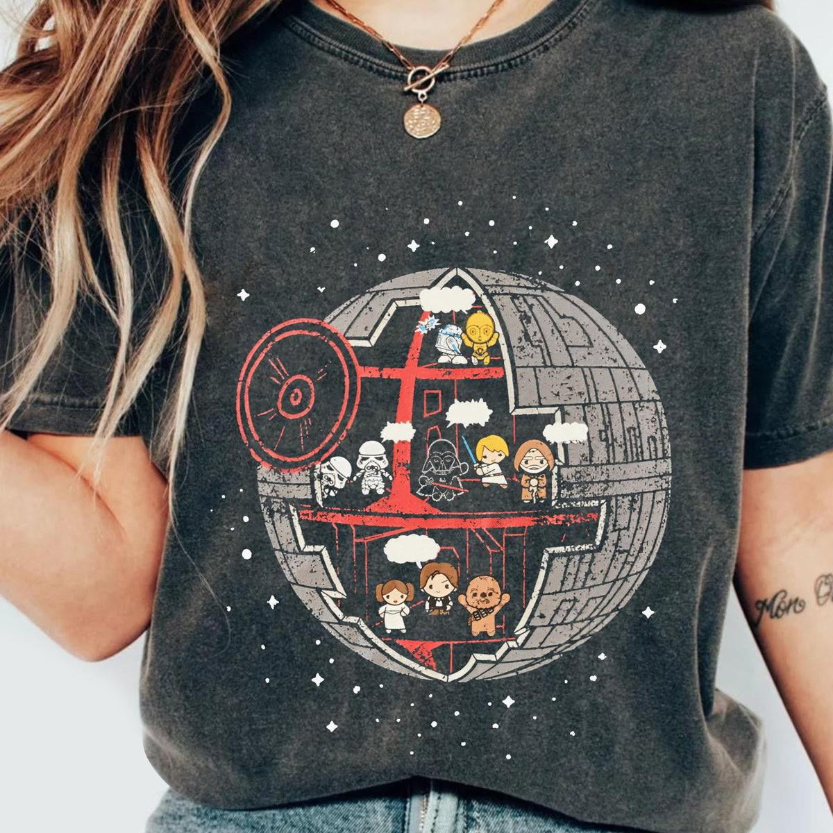 Chibi Star Wars Characters Death Star Shirt - Walmart.com