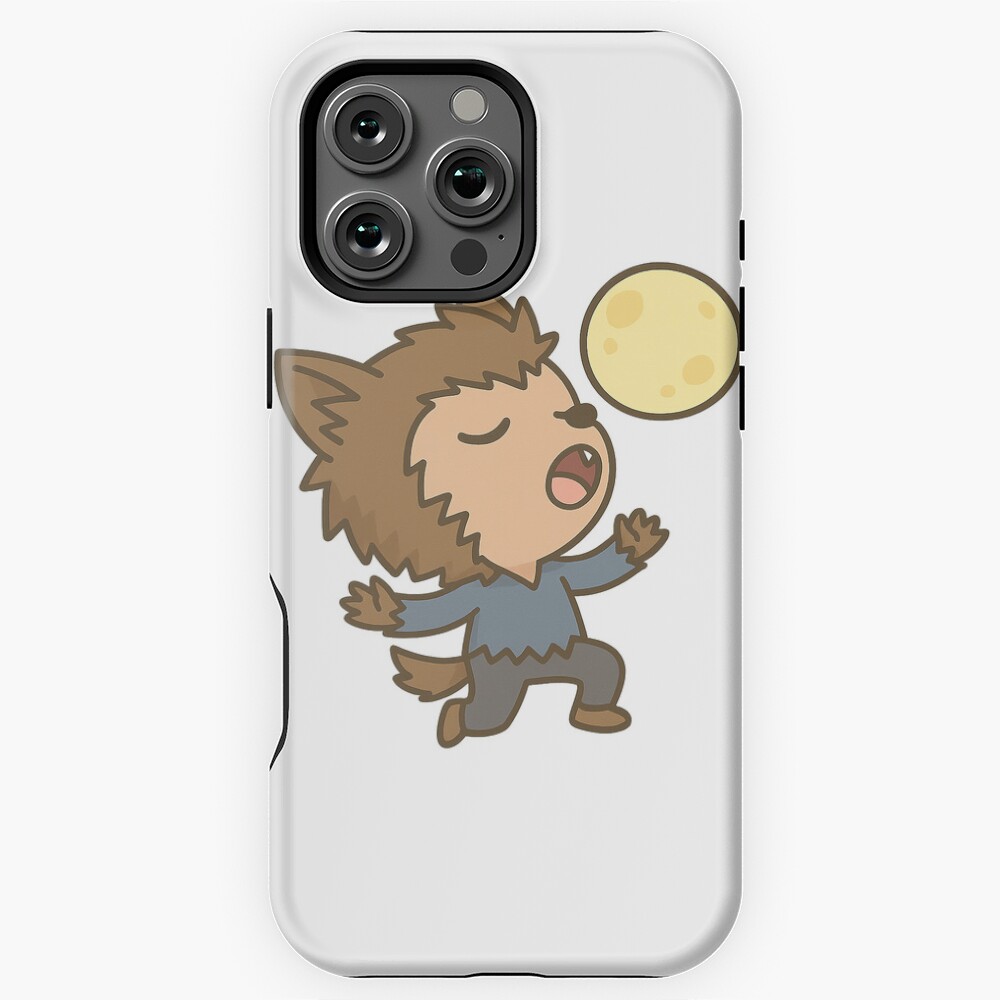 Chibi Werewolf Cute Kawaii Halloween Wolf Howling at the Moon Phone ...