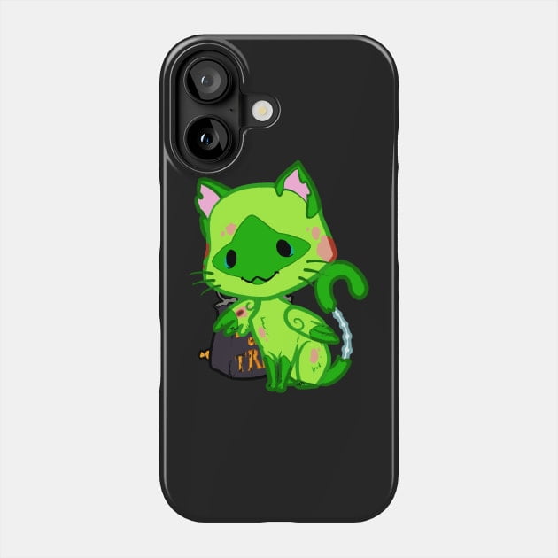 Chibi Winged Kitty Siamese Zombie Cat Cartoon Phone Case for iPhone 11 ...