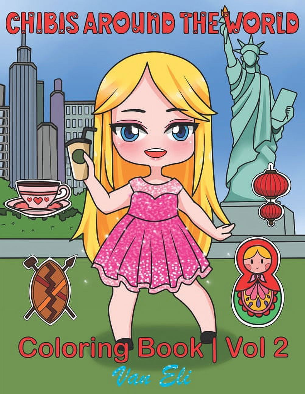 Chibis Around the World: A Collection of Coloring Pages with Chibis ...