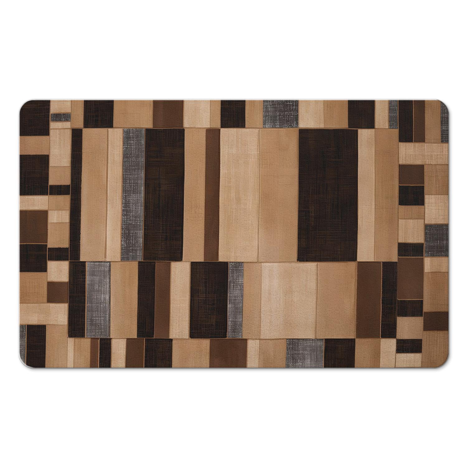 Chic 20x32 inch Indoor Area Rug in Slate - Modern Geometric Patchwork ...
