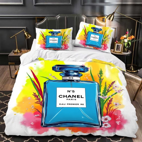 Chic 3-Piece Duvet Cover Set with Colorful Design Floral & Abstract ...