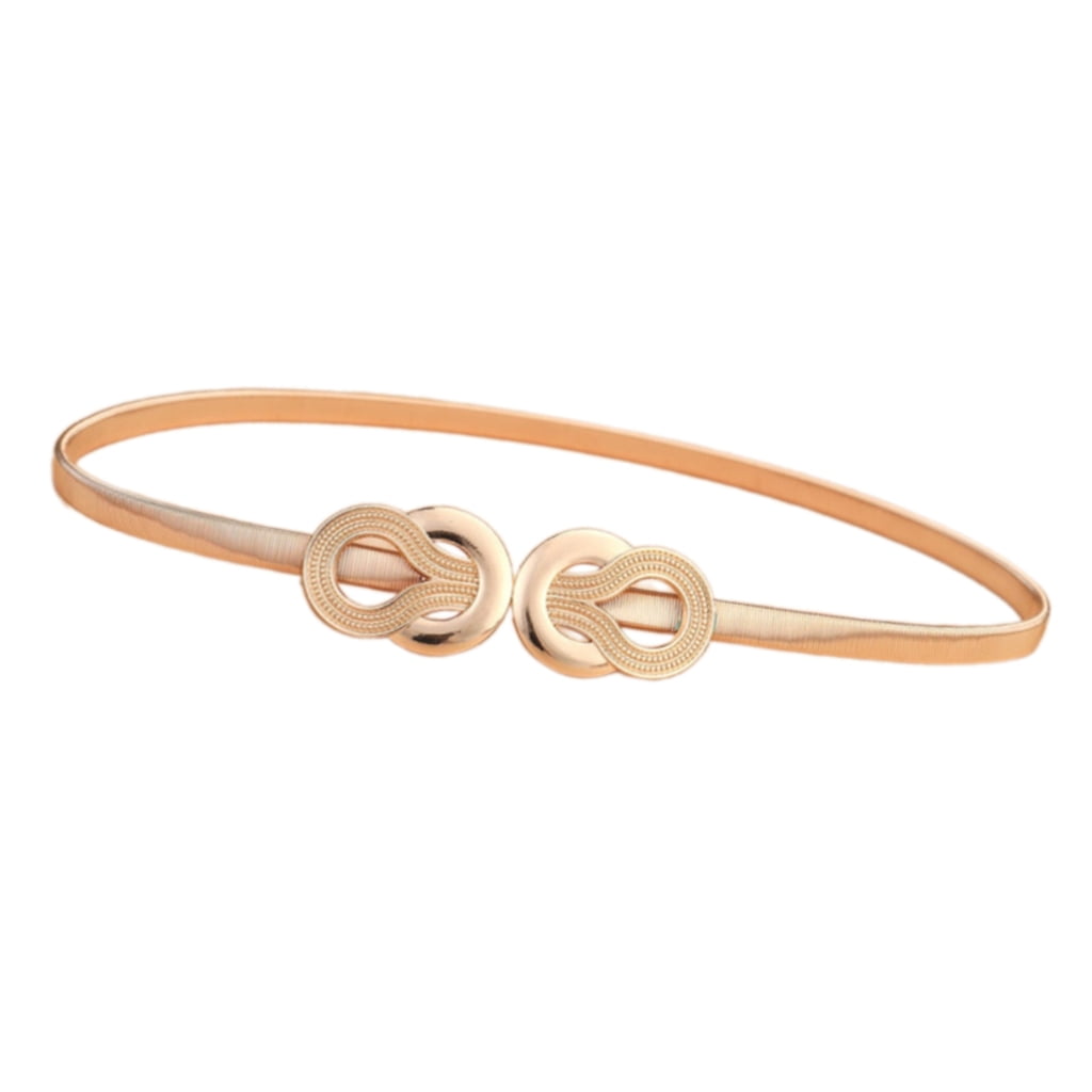 Chic Adjustable Stretch Metal Belt For Women Comfortable Thin Waistband ...