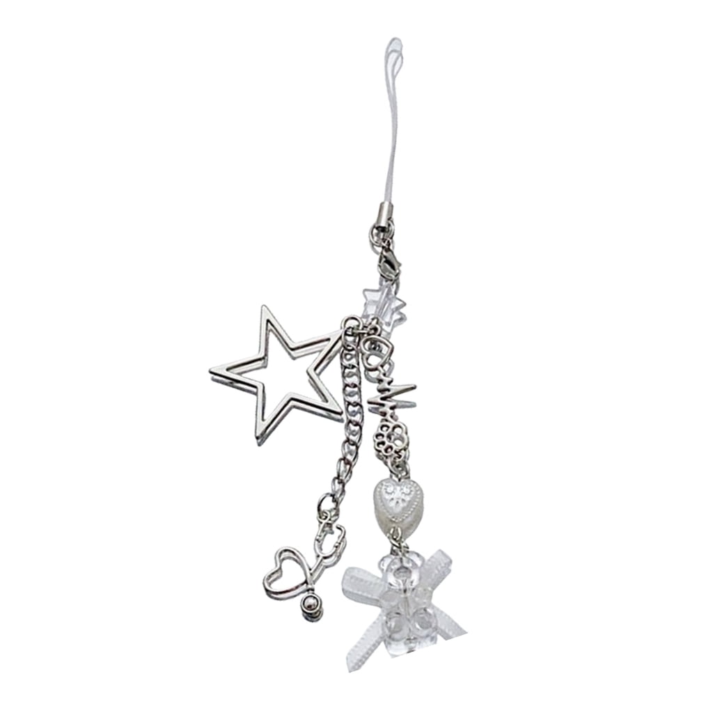 Chic Bear Star Charm with Elegant Bowknot for Personalized Key and Bag ...